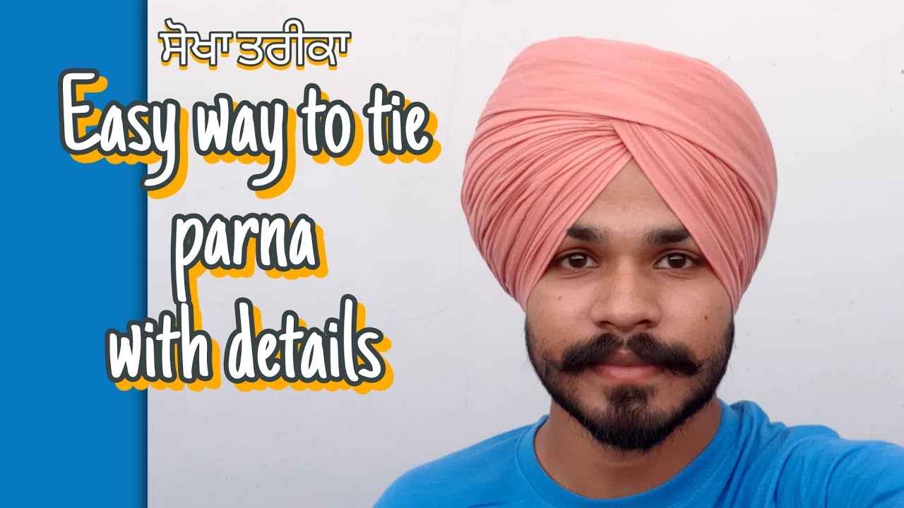 ll Easy way to tie Parna with details ll#pagg #parna #learn #turban # ...