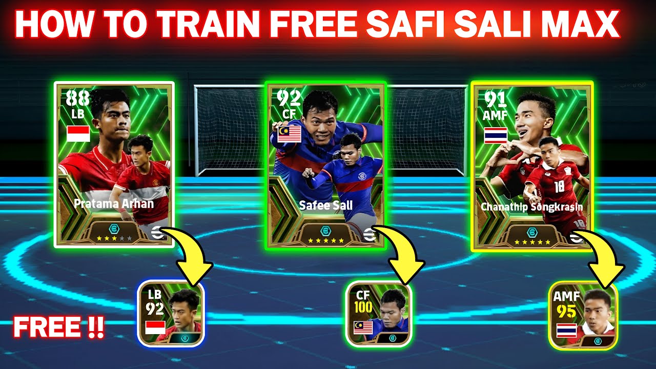 HOW TO TRAIN FREE SAFEE SALI MAX LEVEL || EFOOTBALL 2024 MOBILE - YouTube