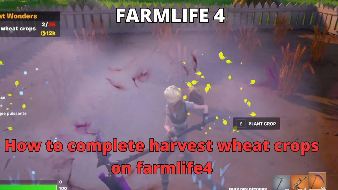 How to complete harvest wheat crops on farmlife4 FORTNITE FARMLIFE 4 ...