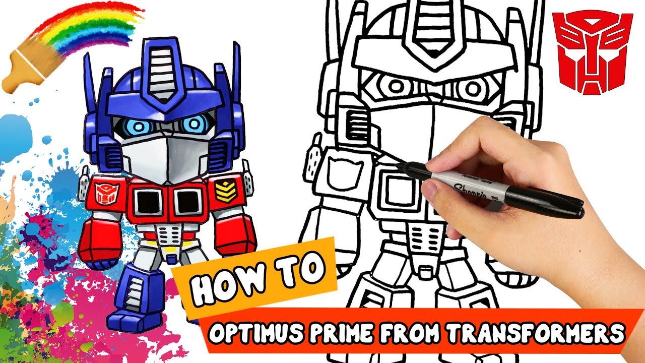 Optimus Prime Drawing 👾 Draw Optimus Prime Autobots Quickly - Drawing ...