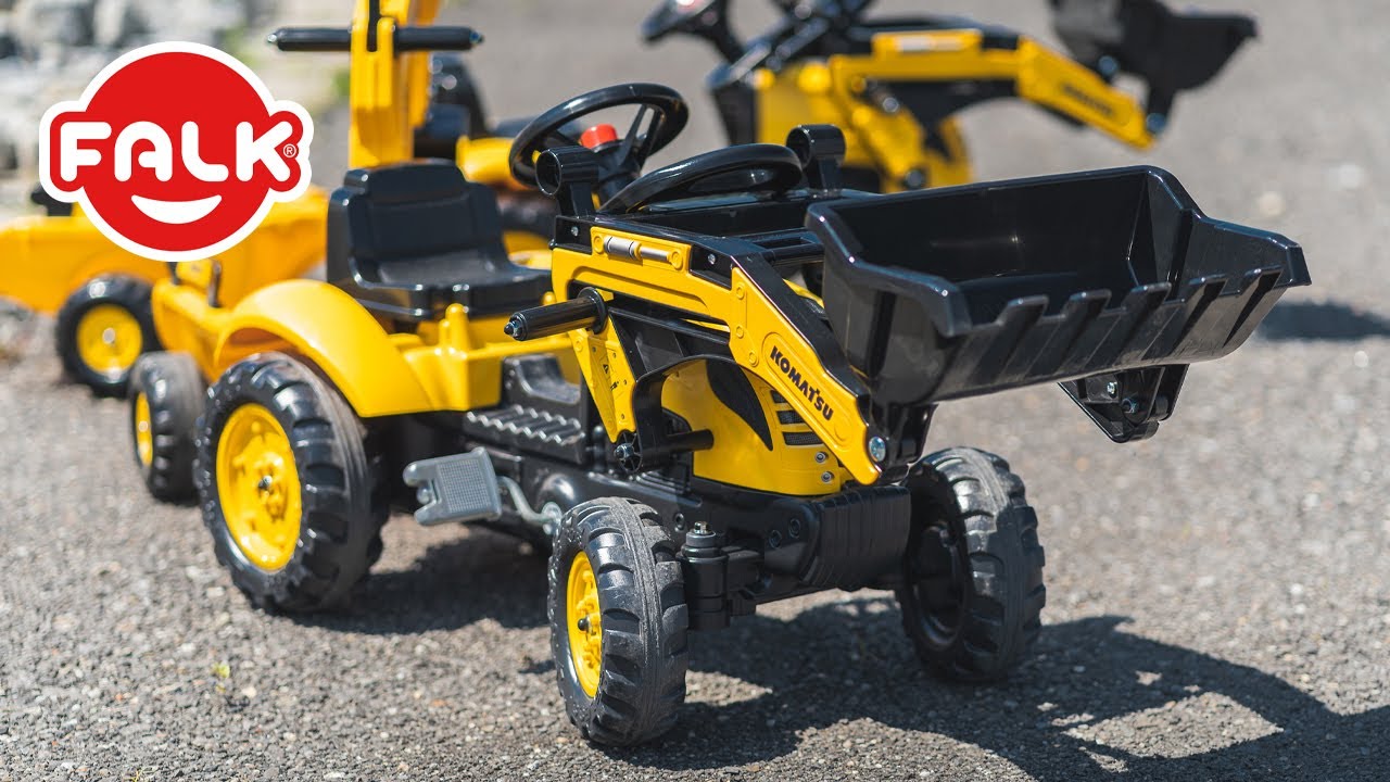 Falk - Komatsu pedal backhoe-loader with trailer (Ref.2076M-2076N ...