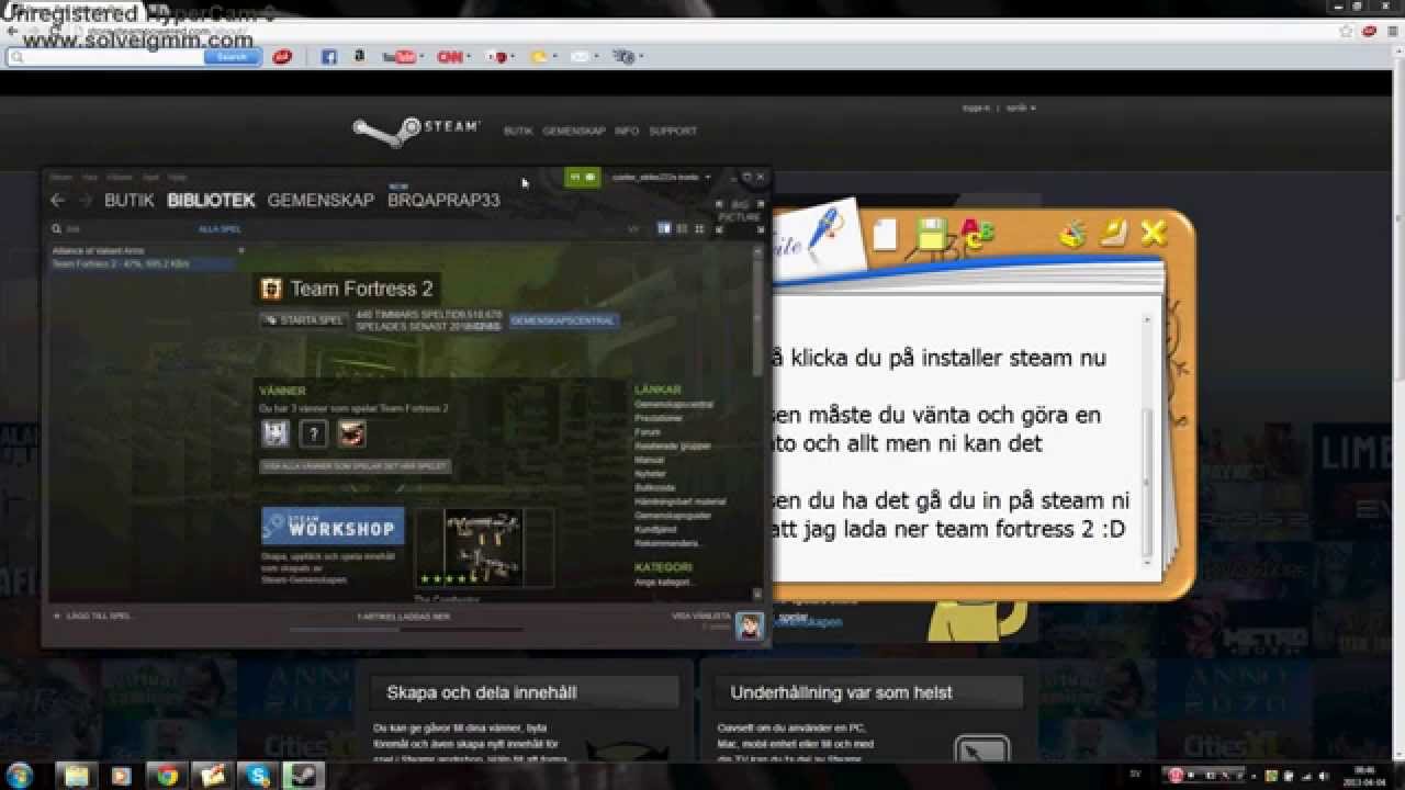 Hur man ladda ner steam och team fortress 2 - YouTube