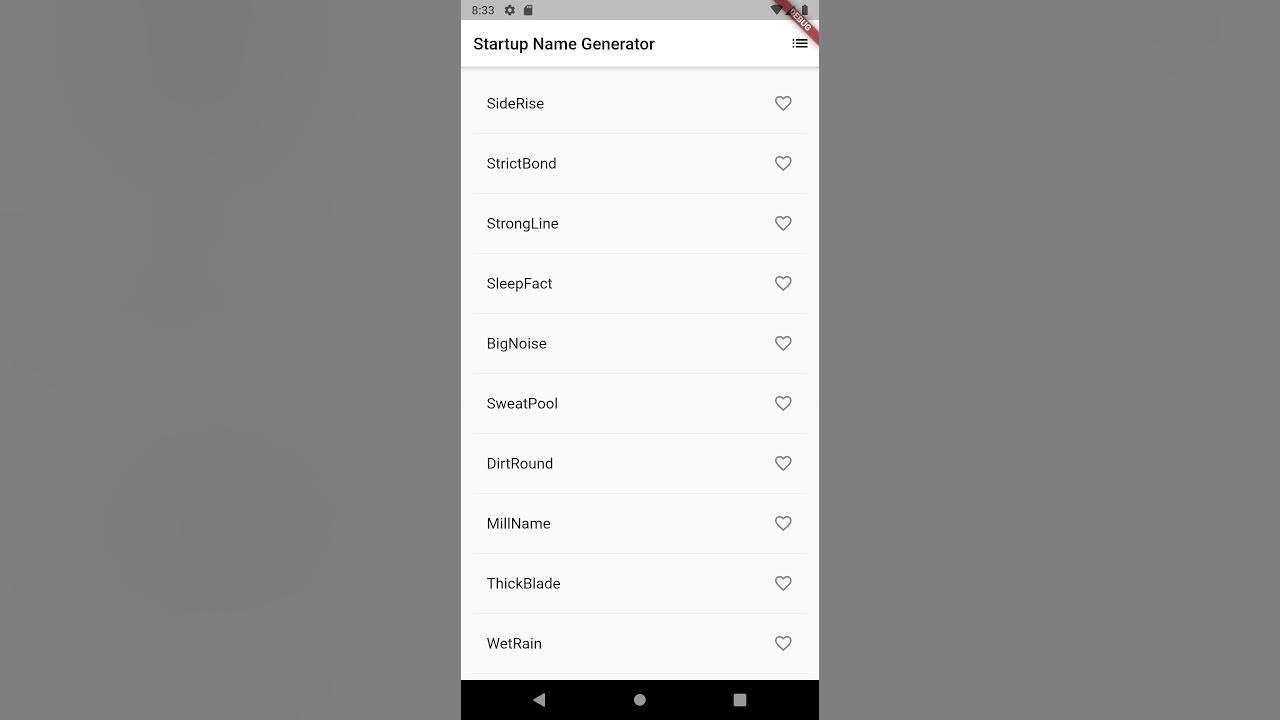first flutter app - startup namer - YouTube