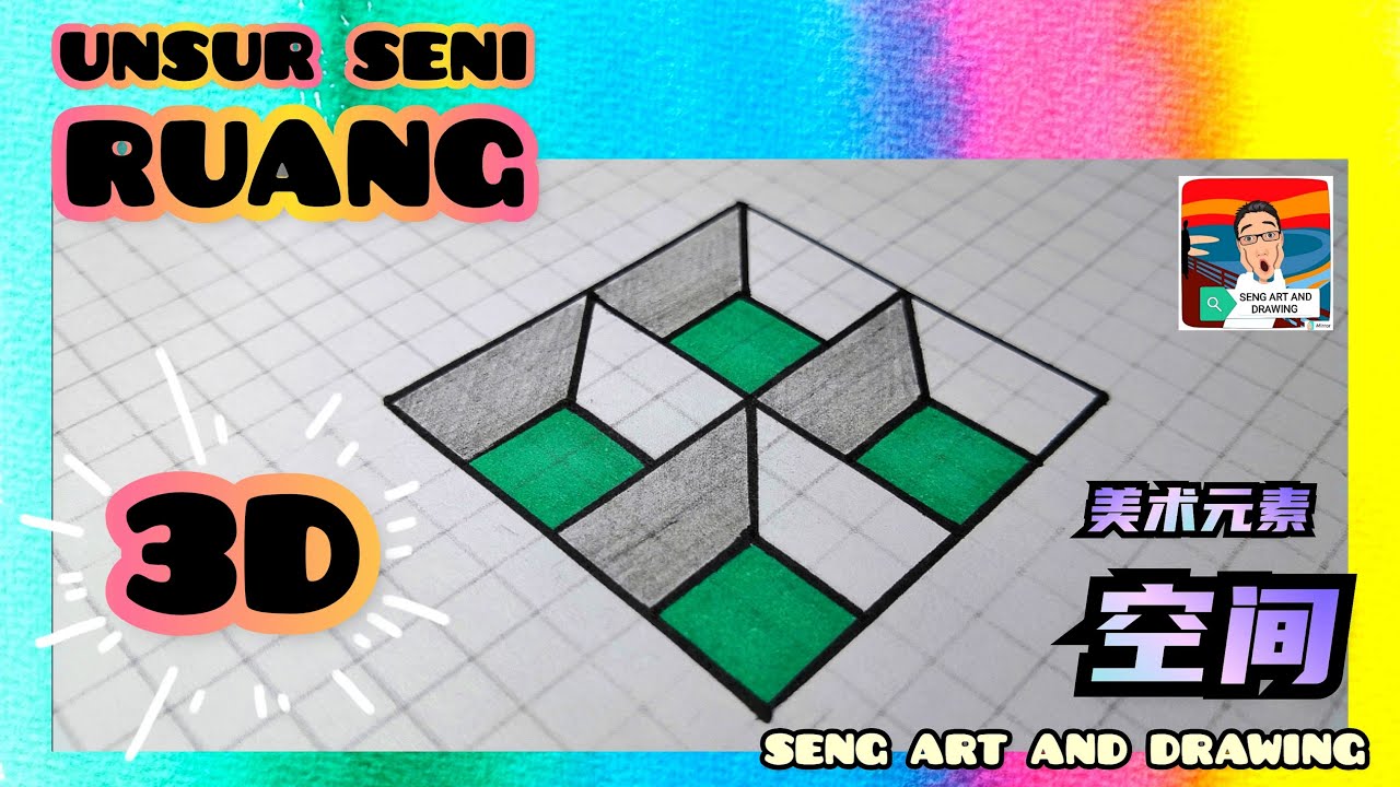 BAHASA SENI VISUAL : UNSUR SENI : RUANG (3D) 🌟 美术元素：空间 ：3D 🌟 Simple 3D ...