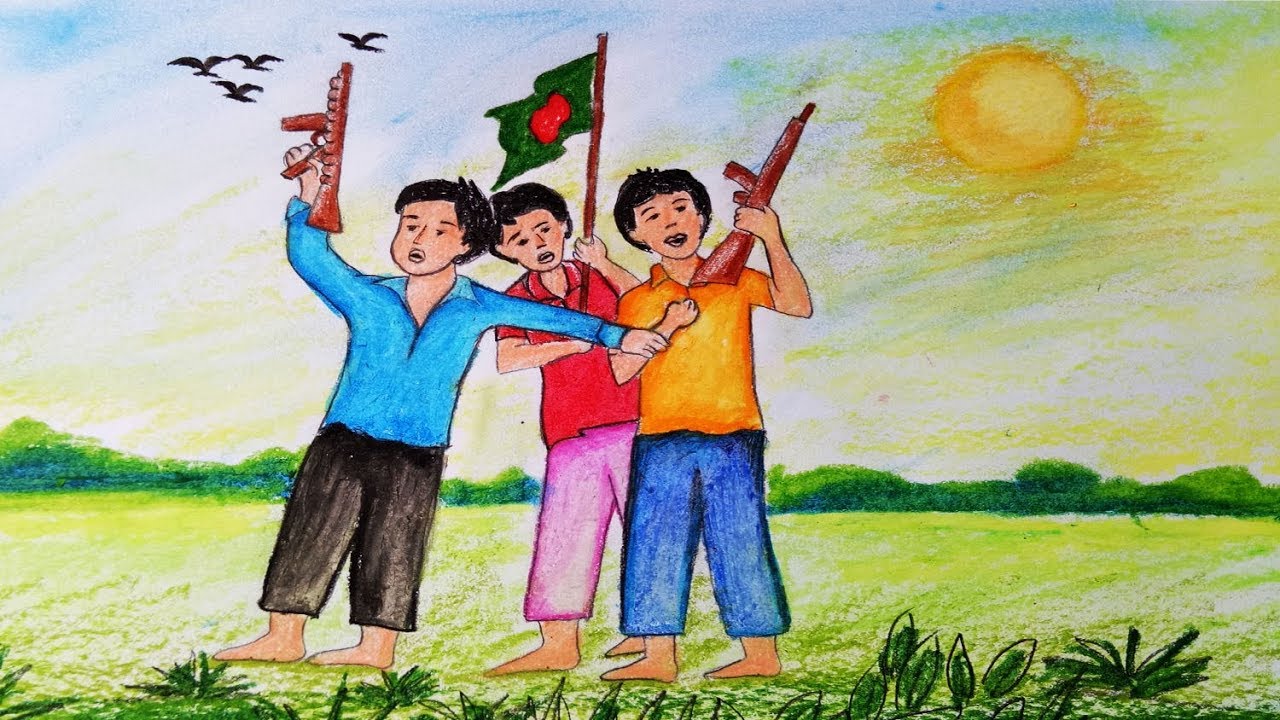 How to drawLiberation war scenery.Step by step(easy draw) - YouTube