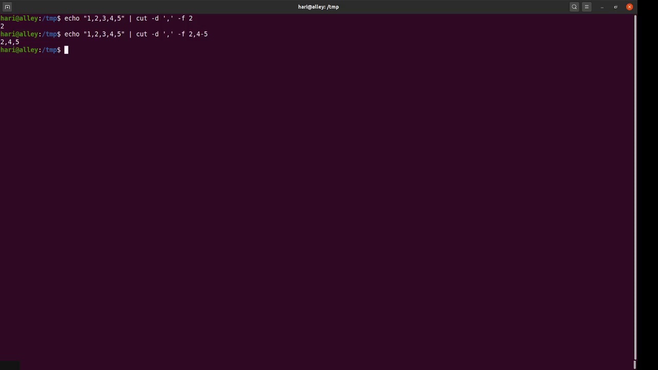 Cut Linux Command Line Youtube 0585