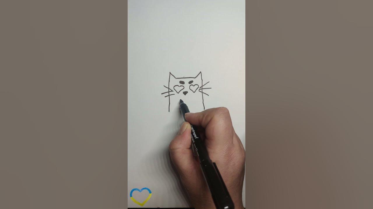 Як намалювати простий малюнок ДО ДНЯ ЗАКОХАНИХ ЗАКОХАНИЙ КІТ How To
