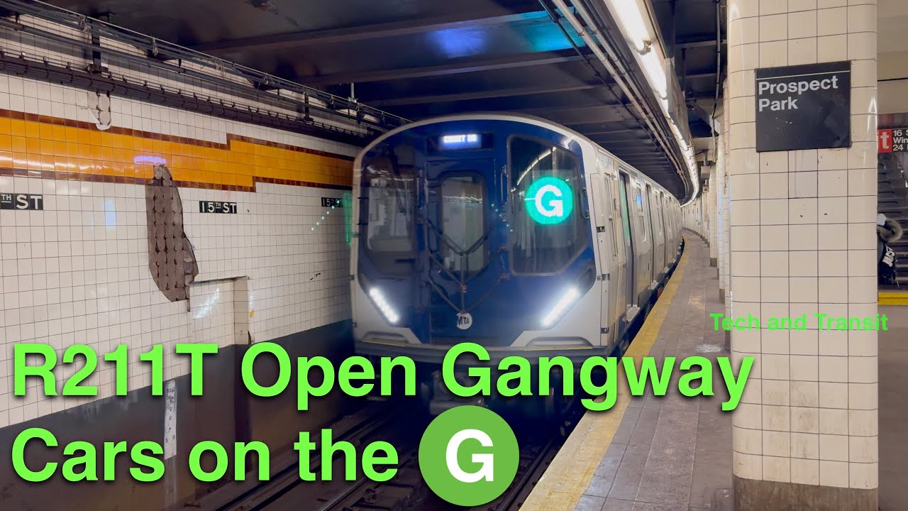 R211T Soft Shell Open Gangway Cars in service on the (G) line - YouTube