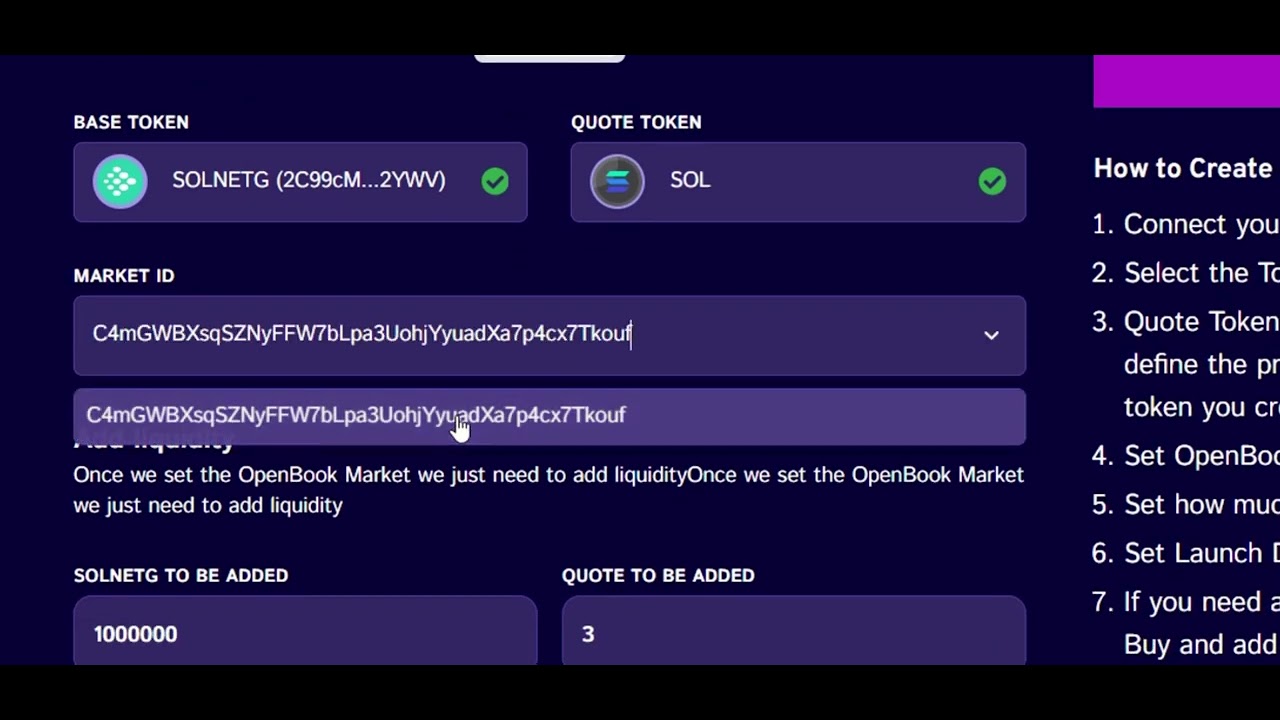 Spinlaunch Tools: Create Liquidity Pool - YouTube