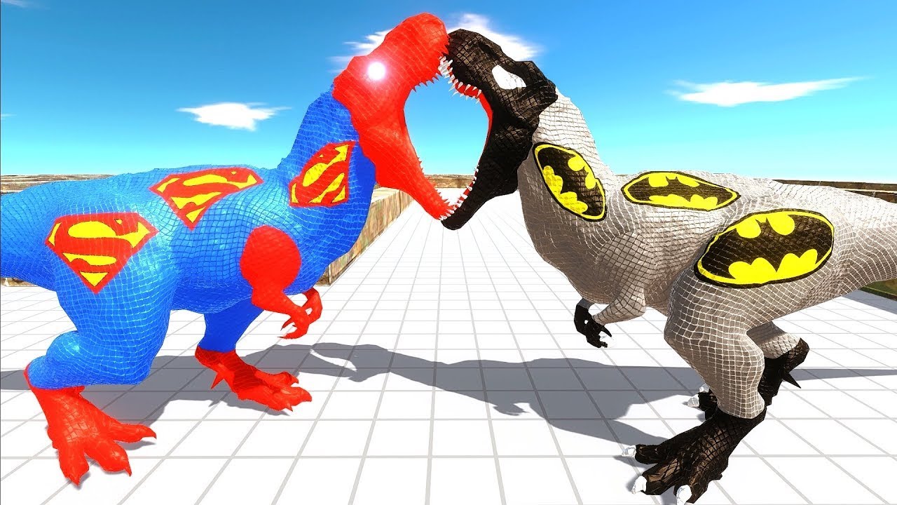 DOUBLE SUPERMAN T REX DEATH RUN - Animal Revolt Battle Simulator - YouTube DOUBLE SUPERMAN T REX DEATH RUN - Animal Revolt Battle Simulator - YouTube