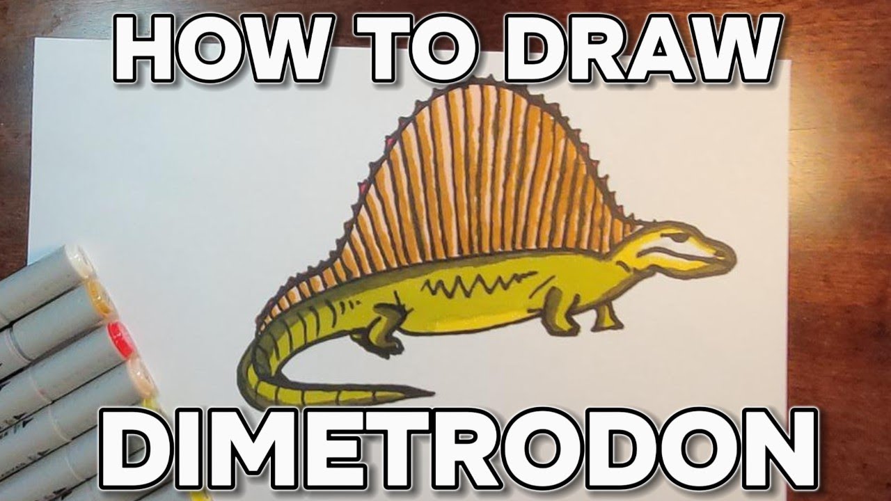 How to draw a Dimetrodon Realistic | Easy step by step tutorial # ...