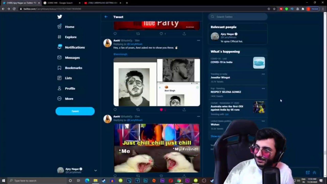 Carryminati angry on fans in live stream. - YouTube