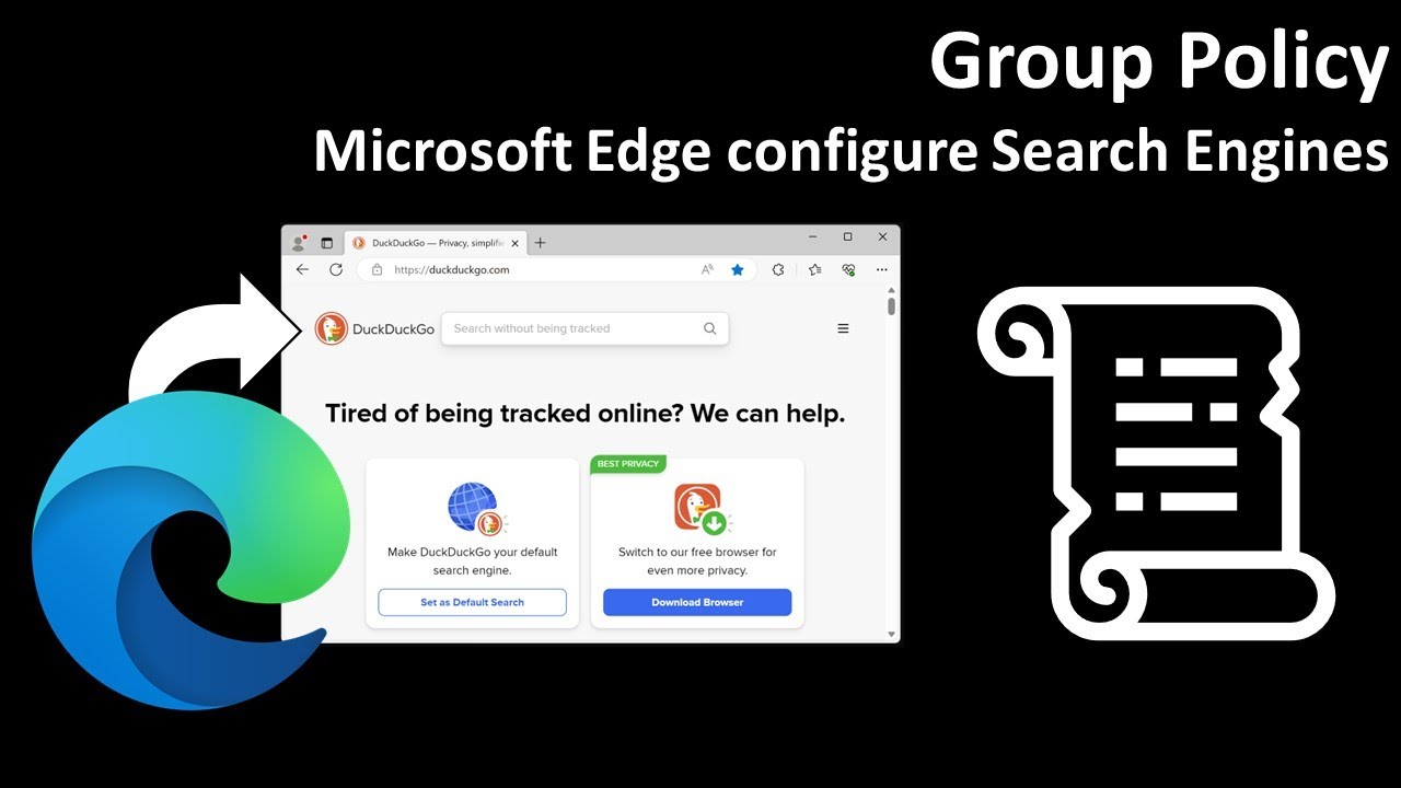 Group Policy: Microsoft Edge configure Search Engines - YouTube