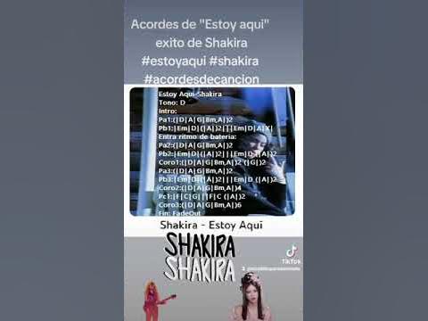 Acordes de "Estoy aqui" exito de Shakira #estoyaqui #shakira # ...