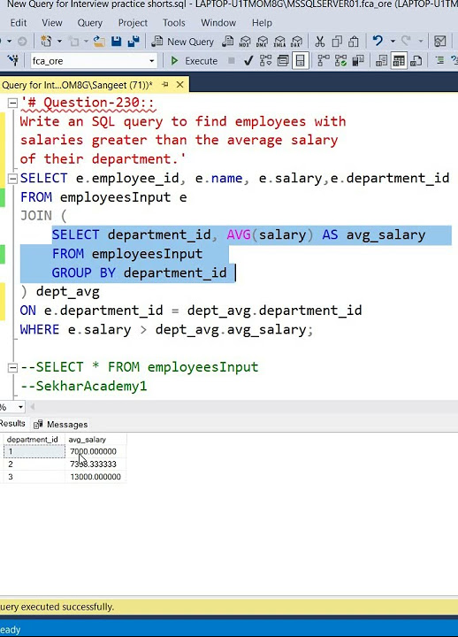 Sql Interview Question 230 Sql Mysql Oracle Interview Shorts Reels Coding