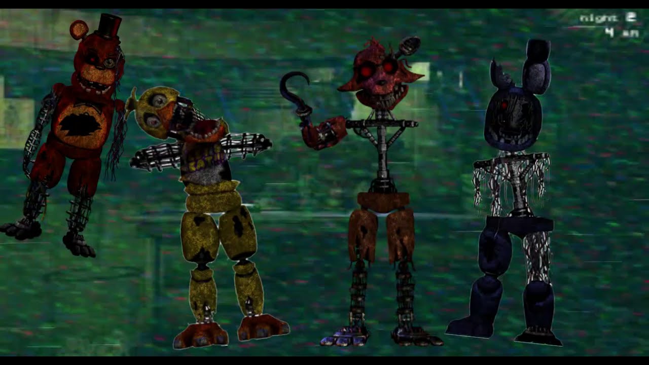 Speed Edit FNaF Destroyed Animatronics - YouTube