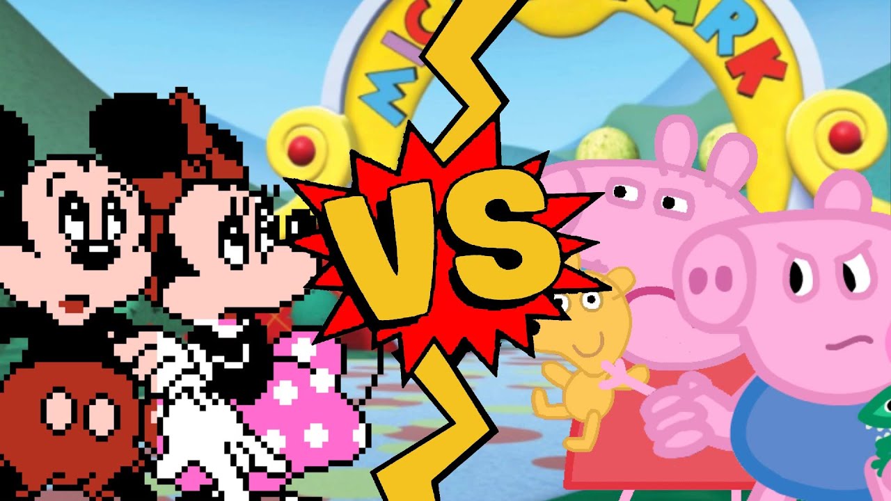 M.U.G.E.N. Battles | Mickey Mouse/Minnie Mouse vs Peppa Pig/George Pig ...