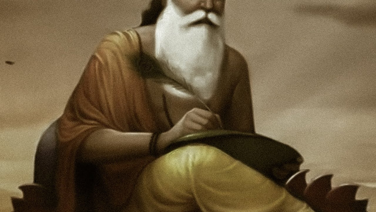 you're the poet valmiki trying to compose the ramayana on palm leaf ...