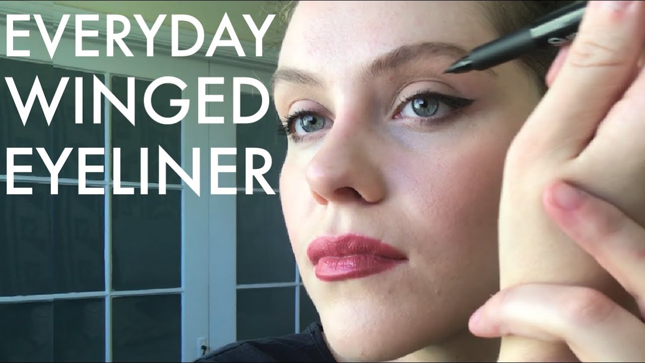 Trying Winged Eyeliner For The First Time - YouTube