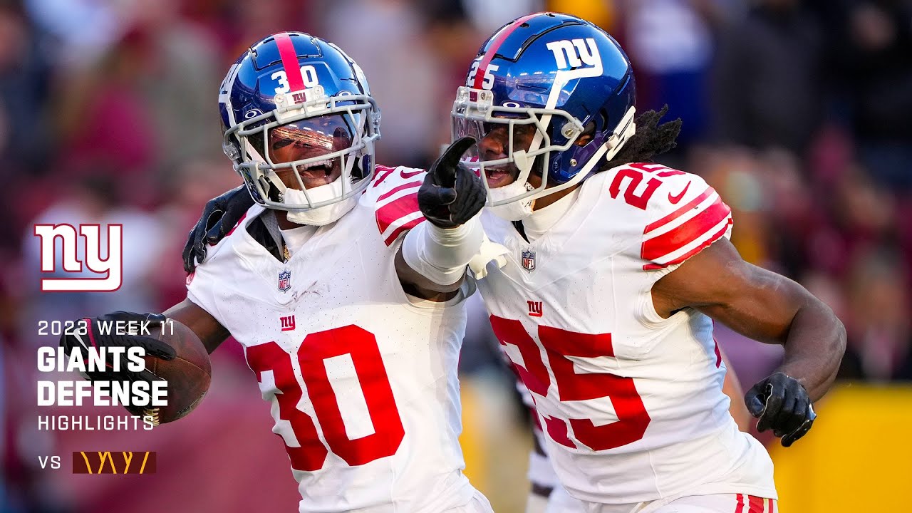 Giants' best defensive and special teams plays | Week 11 - YouTube