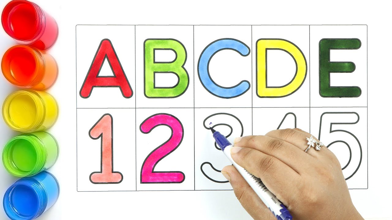 Abcd | ABCD for kids learning | Counting numbers | 123 Counting for ...
