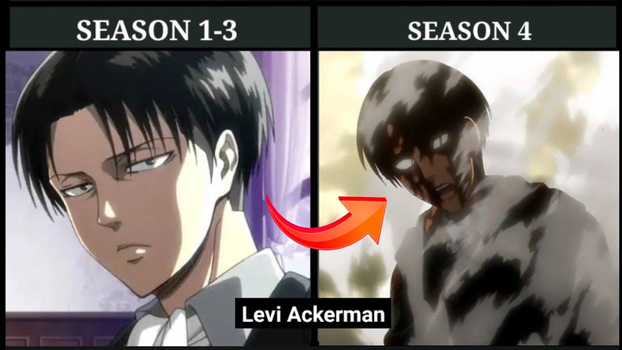 WHEN AOT CHARACTER'S DESIGN CHANGED FROM SEASON 1 TO 4 - YouTube