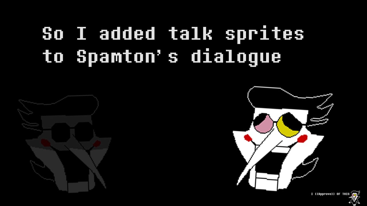What if Spamton's encounter cutscene had talk sprites? - YouTube
