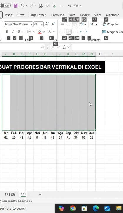 Trik Membuat Progres Bar Vertikal di Excel #excel #tipspraktis #exceltips #tutorial #exceltricks ...