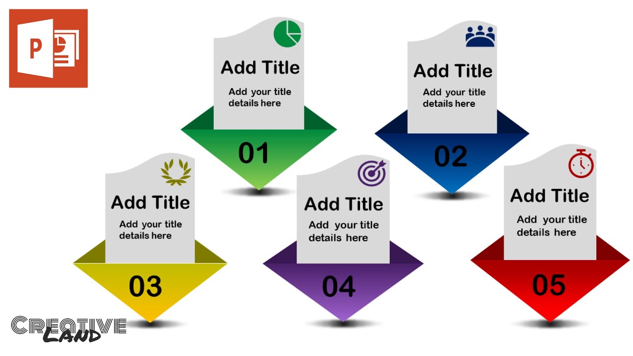 Create 5 Options Infographic Slide In PowerPoint Modern Look Slides Create 5 Options Infographic Slide In PowerPoint Modern Look Slides