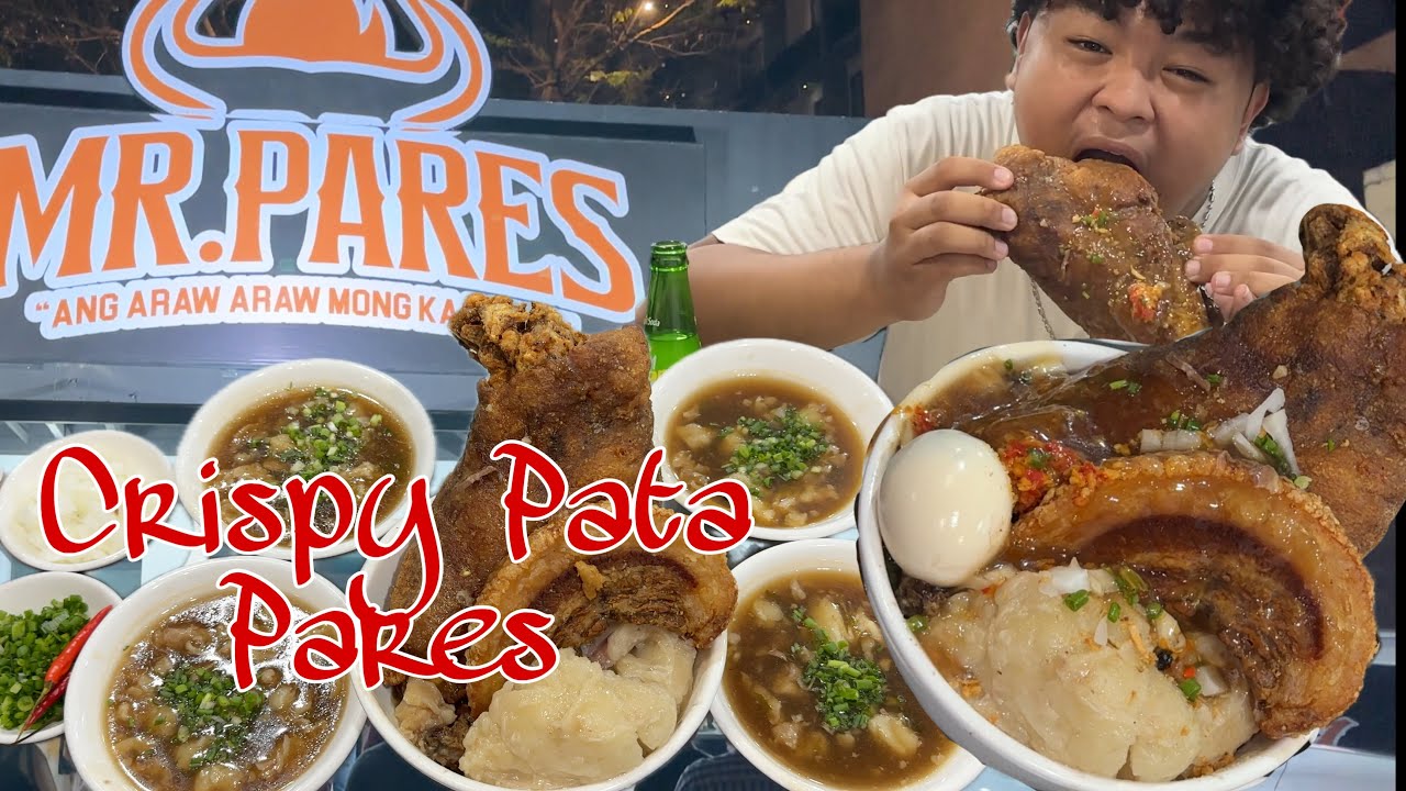 PINOY/FILIPINO FOOD CRISPY PATA OVERLOAD PARES SA MR. PARES!! MUKBANG ...