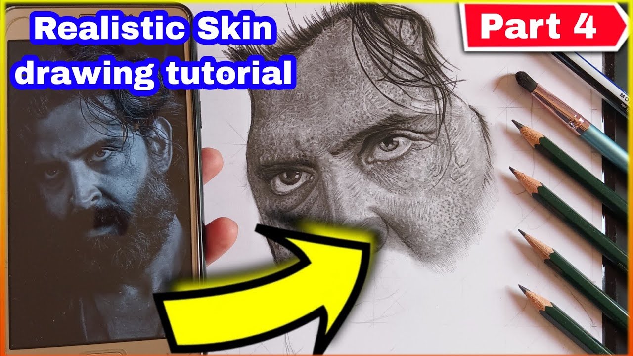 How To Draw Realistic Skin Texture for Beginners || Skin Shading ...