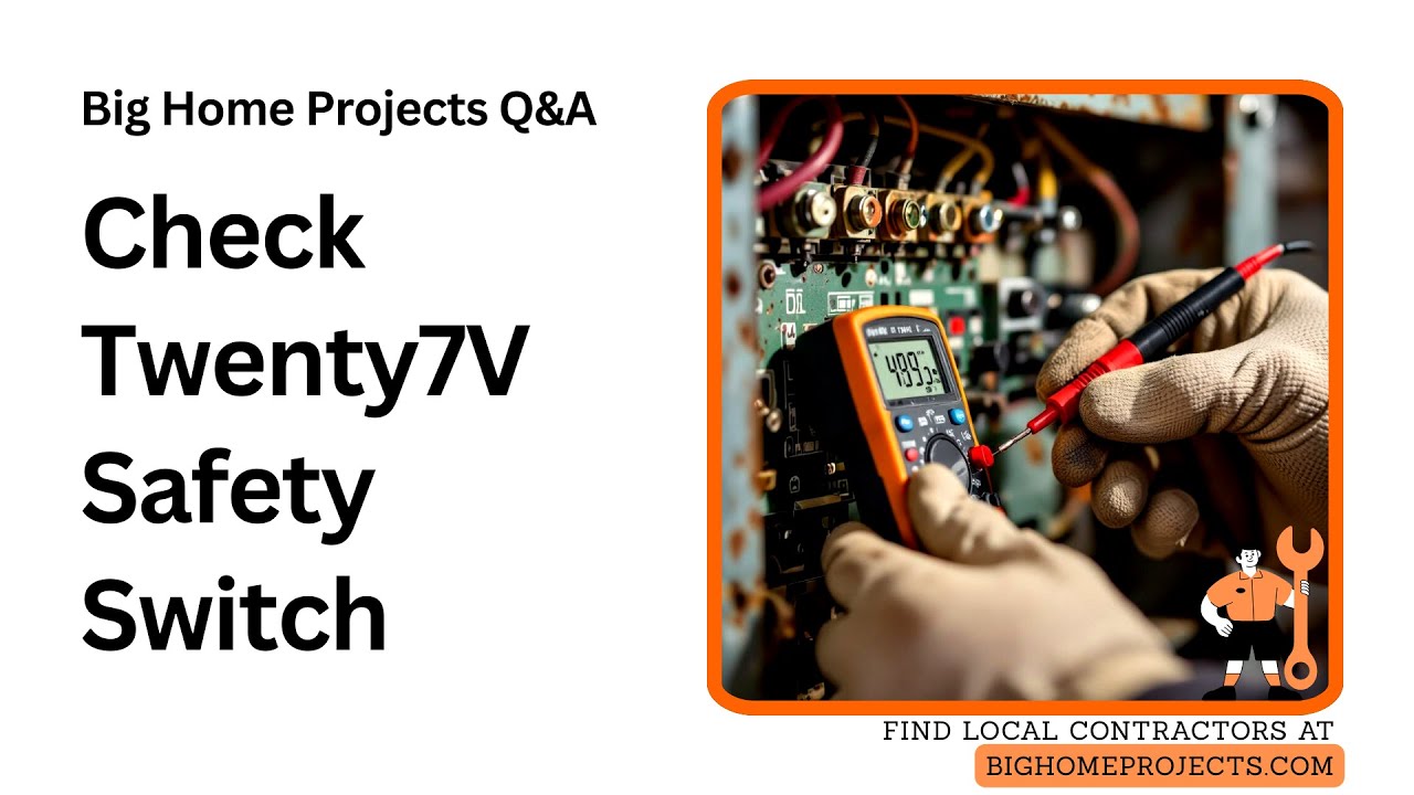Multimeter Check: Verify Twenty Seven Volt Safety Switch Continuity ...