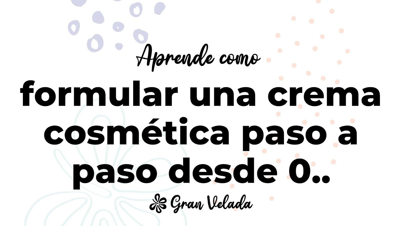 Como formular una crema paso a paso - YouTube