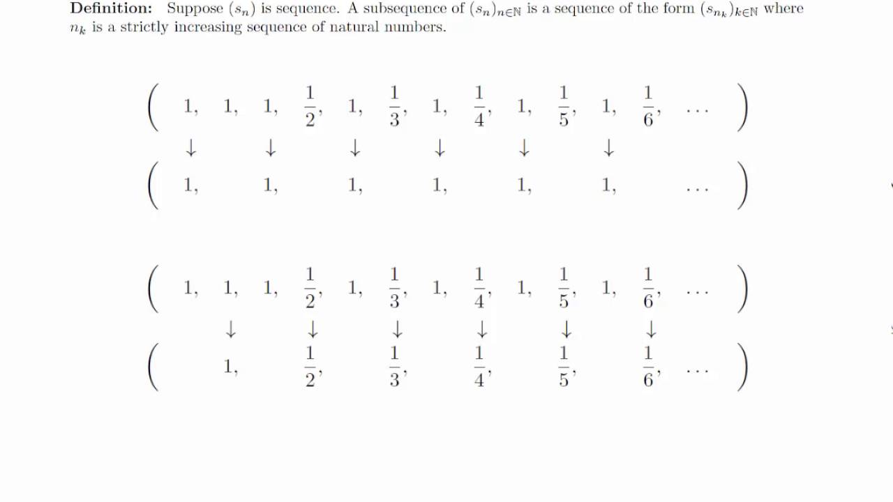 Subsequences Youtube