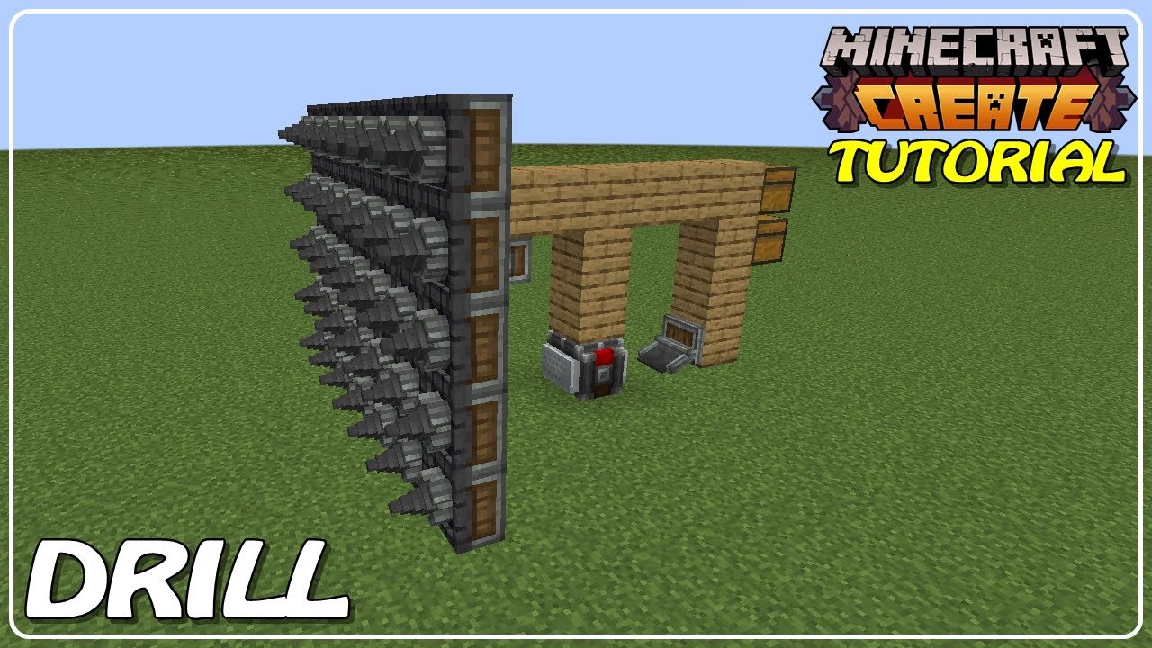 DRILL • TUTORIÁL • Minecraft CREATE MOD - YouTube
