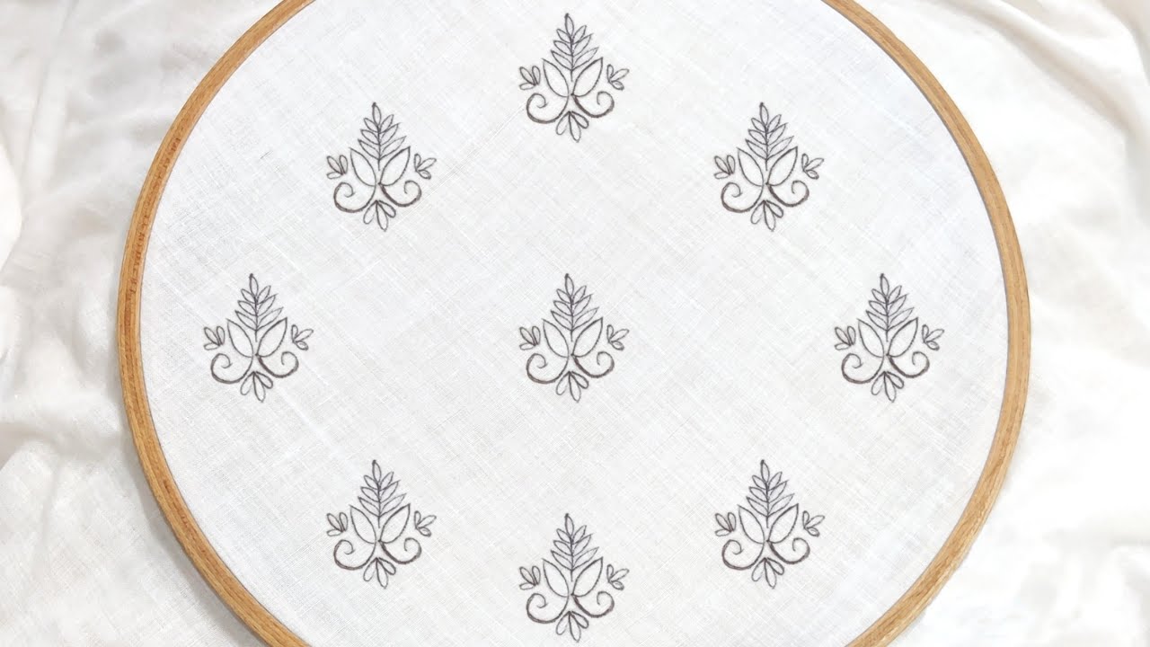 All Over Leaf Embroidery Design with Dress (Hand Embroidery Work) - YouTube