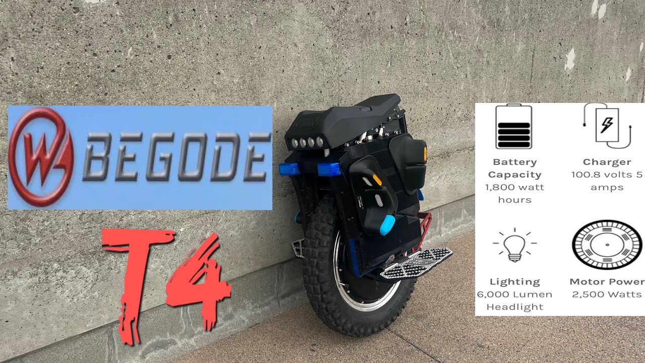 Begode T4 Review! Full Suspension Electric Unicycle! - YouTube