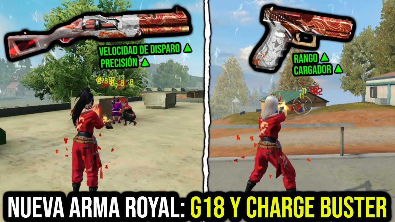 REVIEW A LA NUEVA ARMA ROYAL CHARGE BUSTER Y G18 LAVA LETAL | ¿VALEN LA ...