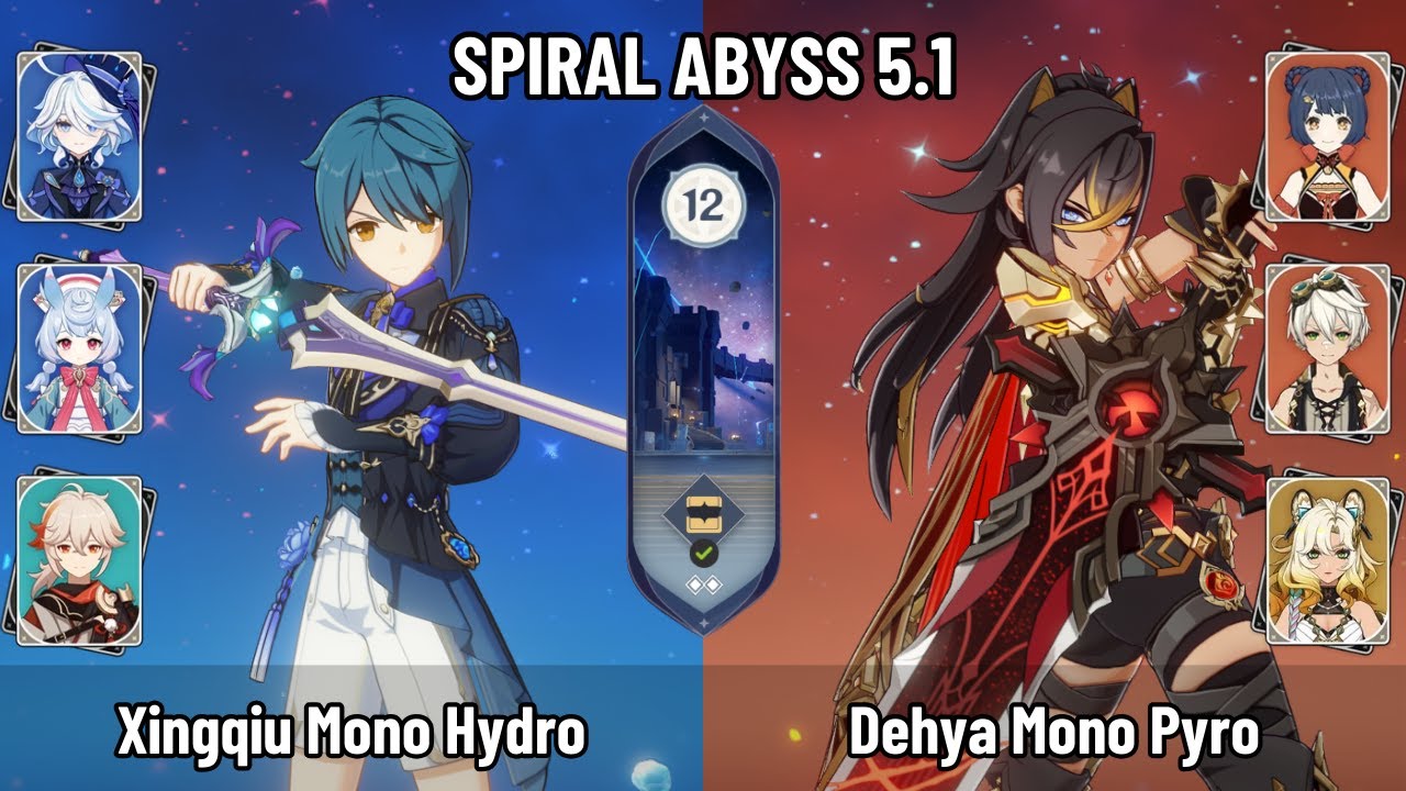 C6 Xingqiu Furina Mono Hydro Build | C4 Dehya Mono Pyro Team | New ...