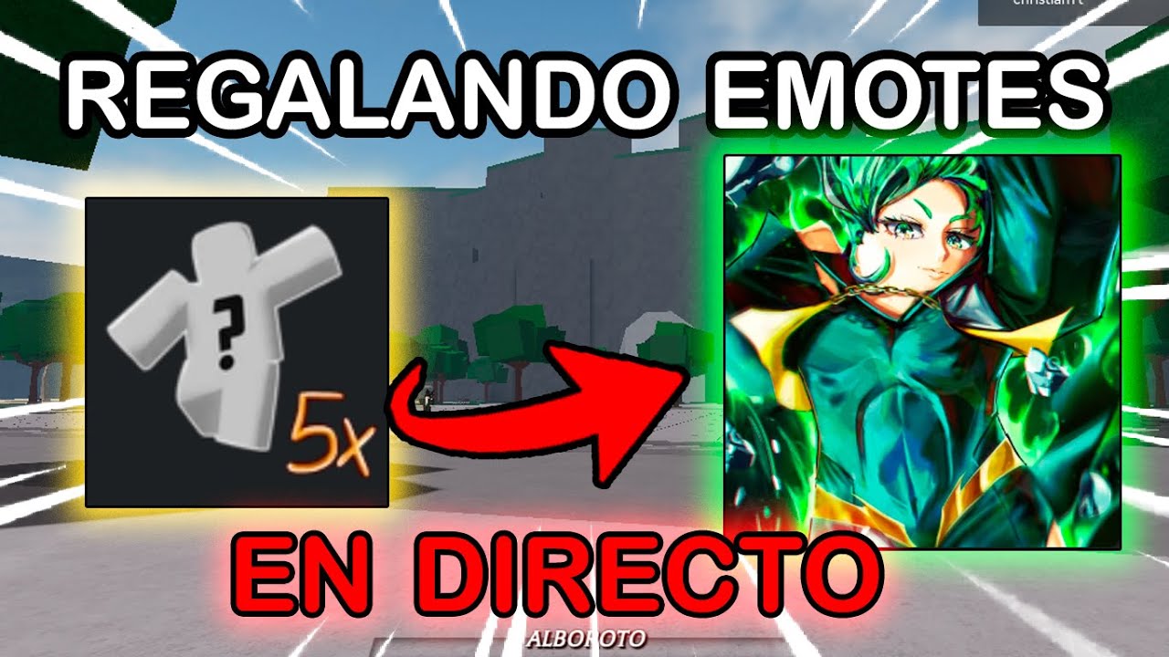 ¡Regalando EMOTES de TSB en DIRECTO (The strongest battlegrounds) - YouTube
