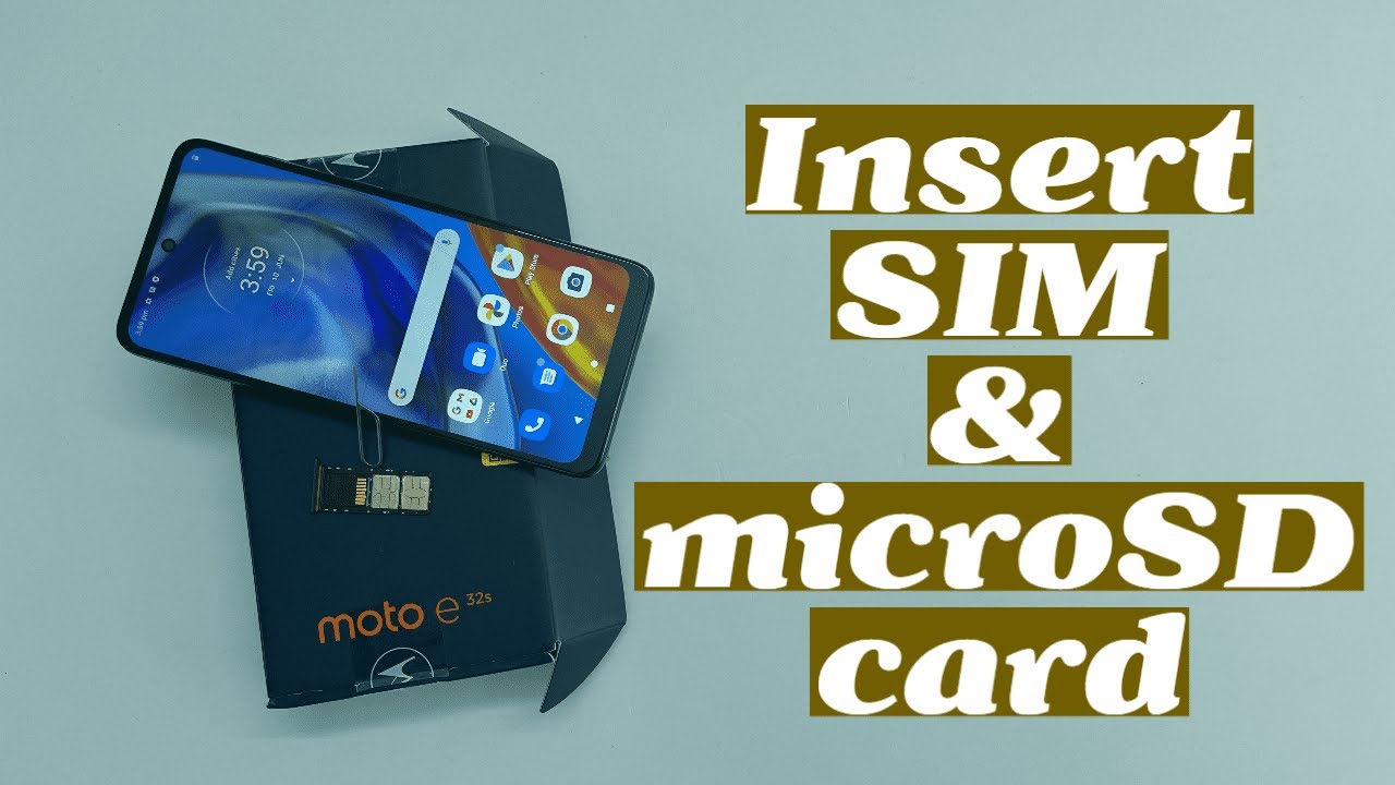 How to insert SIM and microSD card into Motorola Moto e32s - 2 nano SIM ...