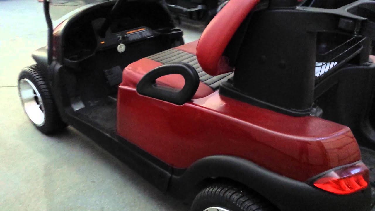 Red Maroon Club Car Golf Cart For Sale On SaferWholesale.com - YouTube