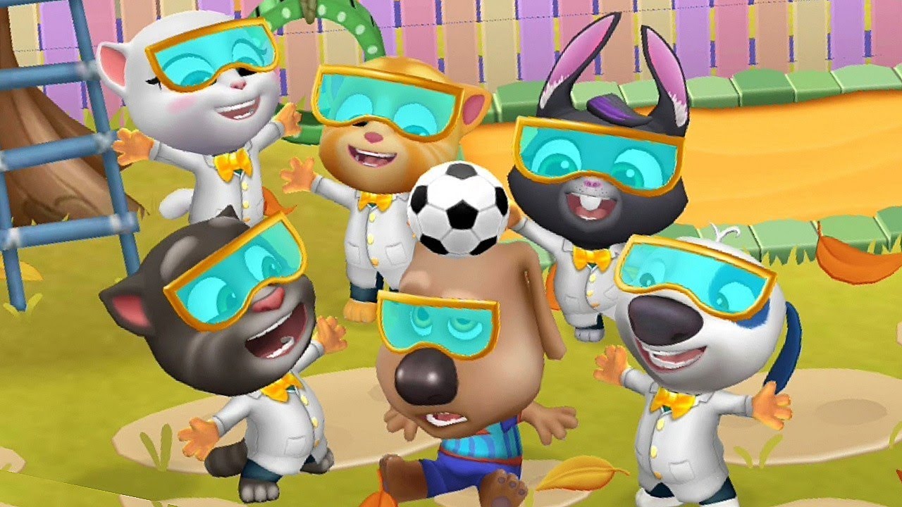 My Talking Tom Friends - Ben playing ball with all his friends Gameplay ...
