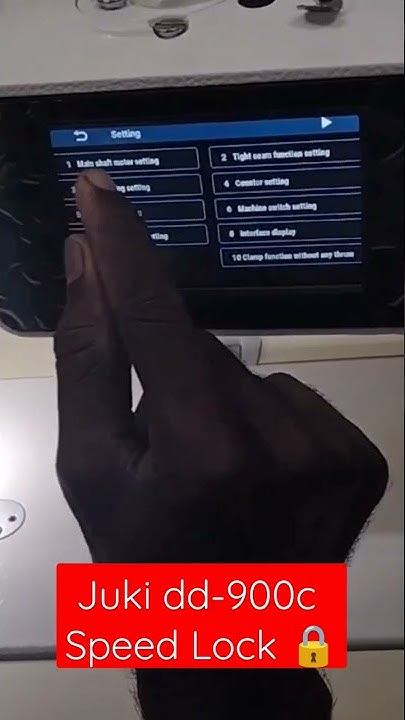 juki ddl-900c speed lock 🔒 - YouTube