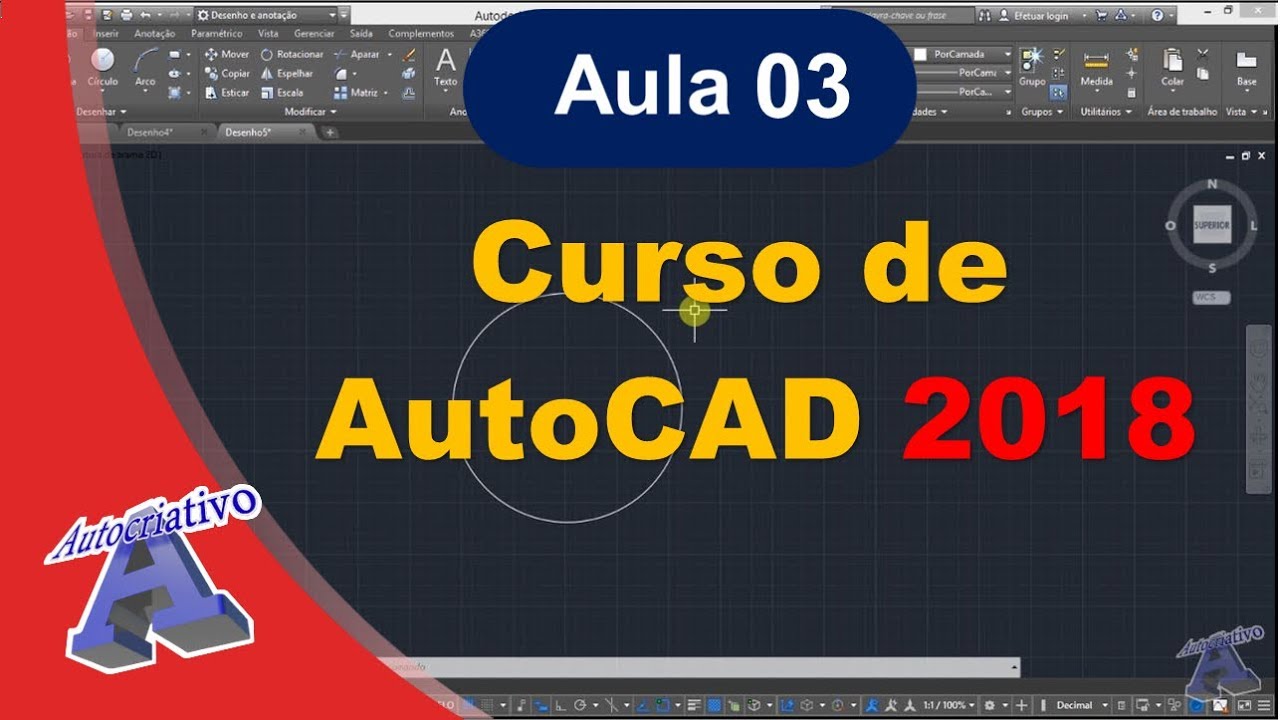 Curso de AutoCAD 2018 - Aula 03/45 - Interface do AutoCAD Parte 2 ...
