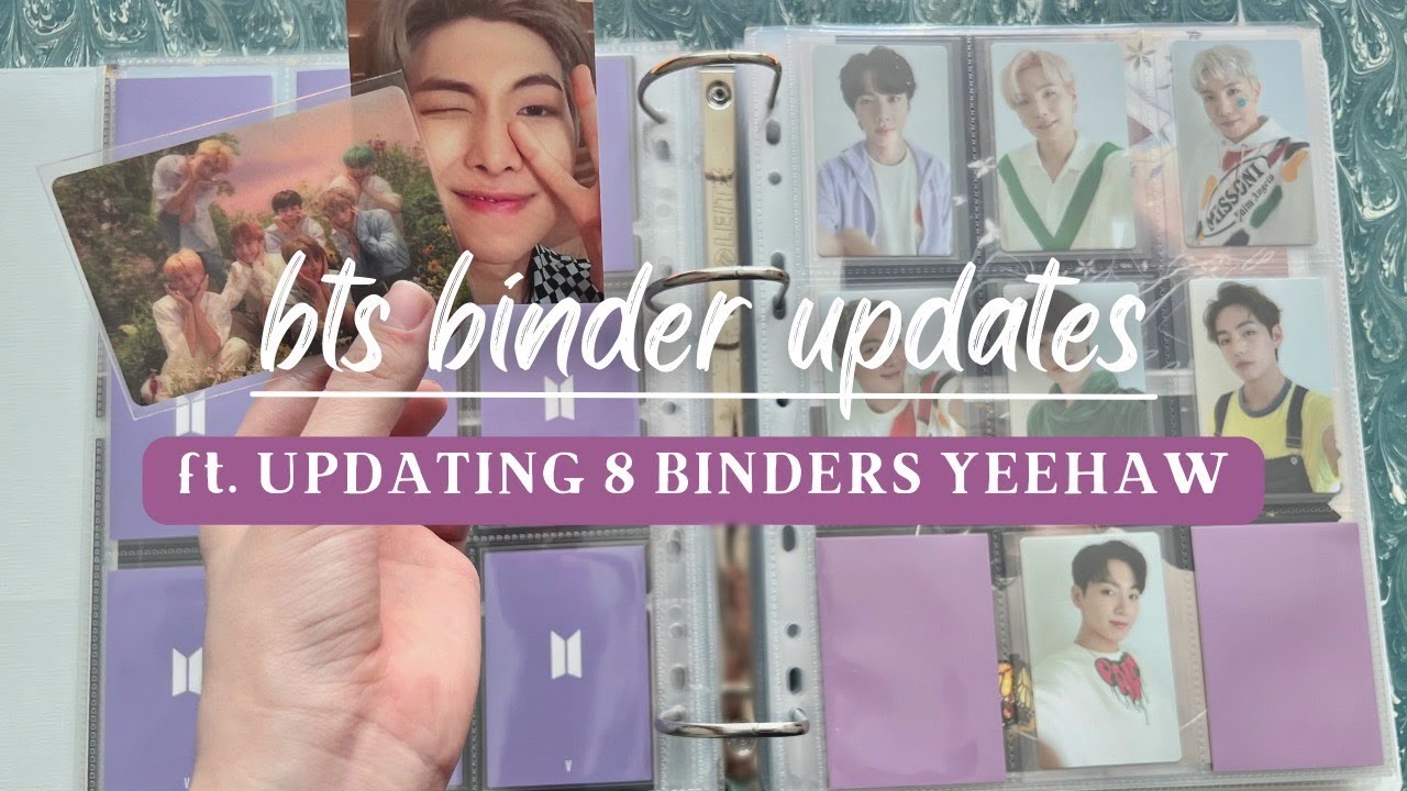 BTS Photocard Haul & Binder Update: updating 8 binders - YouTube