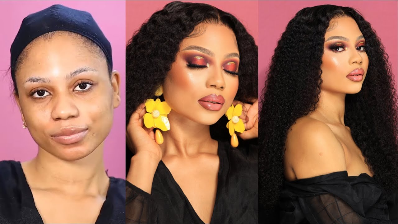 MAKEUP & HAIR TRANSFORMATION FT LAYEFA LUXURY HAIR - YouTube