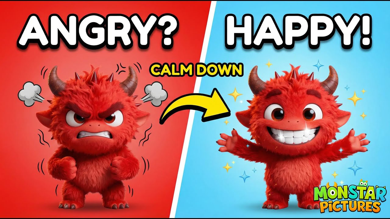 Angry Monster Song | Learn to Calm Down! Emotional Regulation for ...