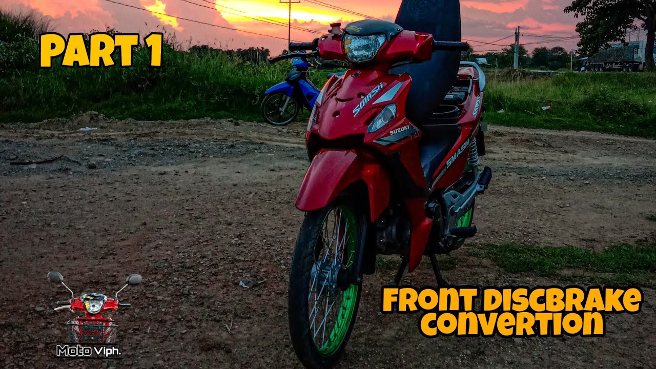 Front discbrake convertion (Part 1) | suzuki smash | Thai project - YouTube