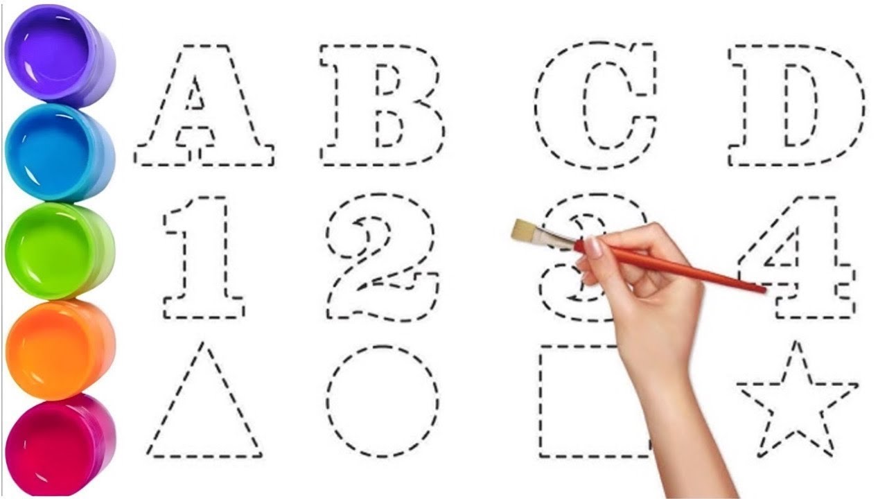 ABCD | 1234 | Shapes | Learn |spelling in english counting | A to Z | 1 ...